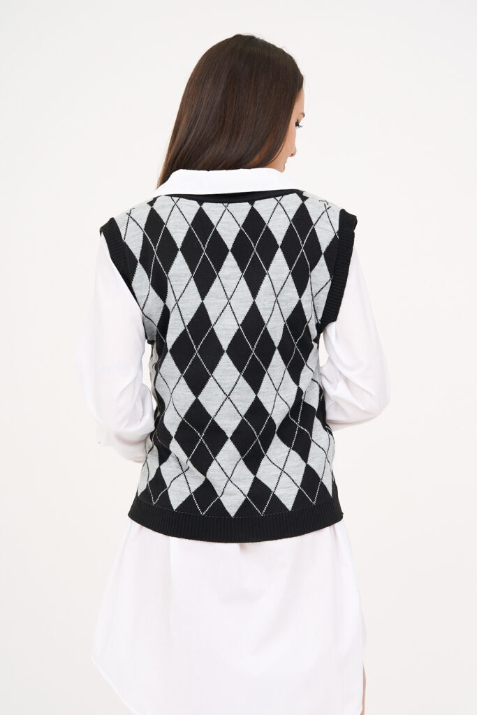 Art. #4010: Chaleco Rombo Acrílico – Anelen